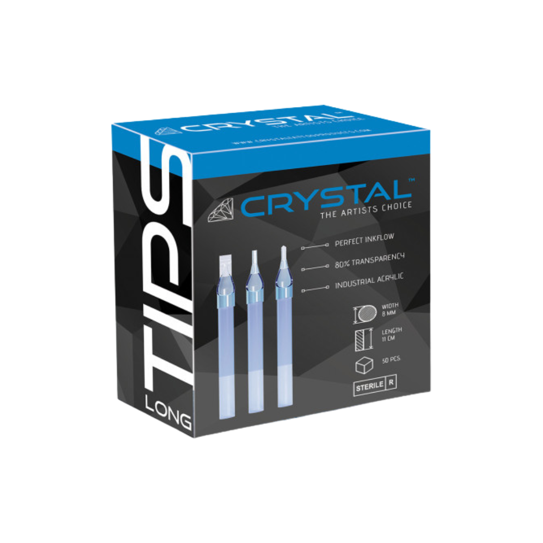 Crystal Disposable Long Tips – Diamond – Stixis Tattoo Supplies