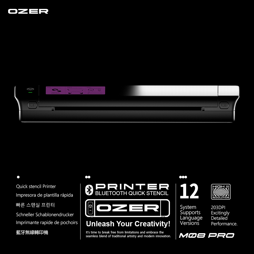 OZER Wireless Quick Stencil Thermal Printer – Stixis Tattoo Supplies